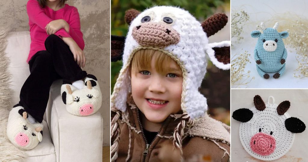 25 Easy Crochet Strawberry Cow Patterns - Crocht