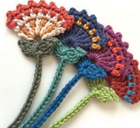 9 Easy Crochet Flower Bookmark Patterns - Crocht