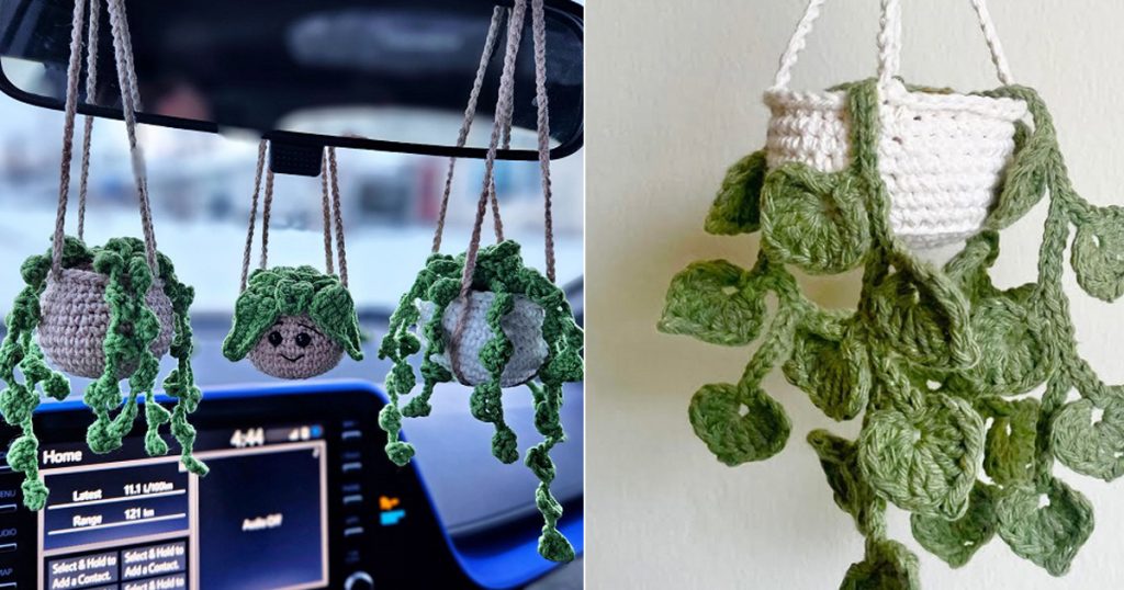 8 Free Mini Hanging Plant Crochet Patterns - Crocht