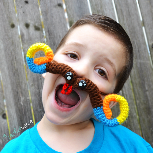 Crochet Snake Mustache Toy - Crocht
