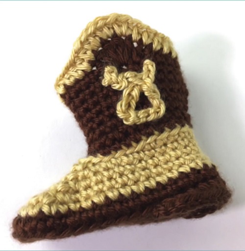 Crochet Baby Cowboy Booties Pattern - Crocht