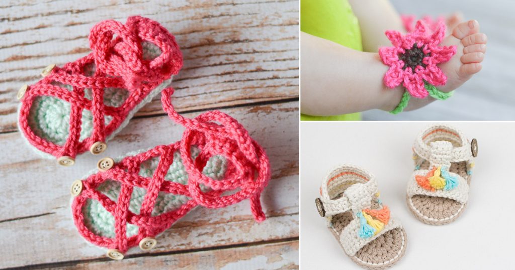 12 Free Crochet Baby Sandals Patterns - Crocht