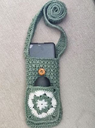 15 Crochet Mobile Phone Bag Free Patterns - Crocht