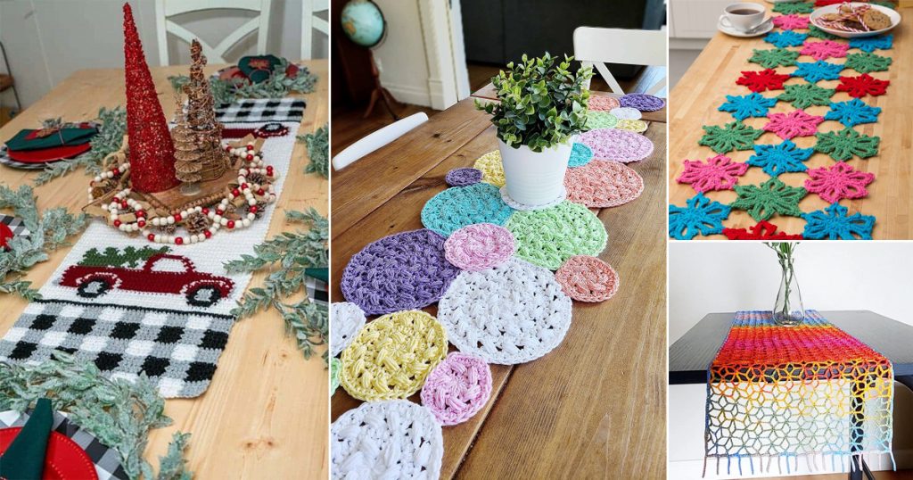 18 Free Crochet Table Runner Patterns - Crocht