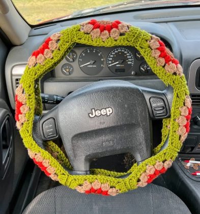 12 Crochet Steering Wheel Cover Free Patterns - Crocht