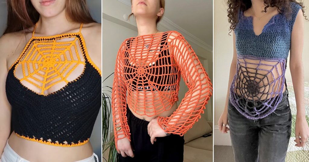 10 Crochet Spider Web Top Free Patterns - Crocht