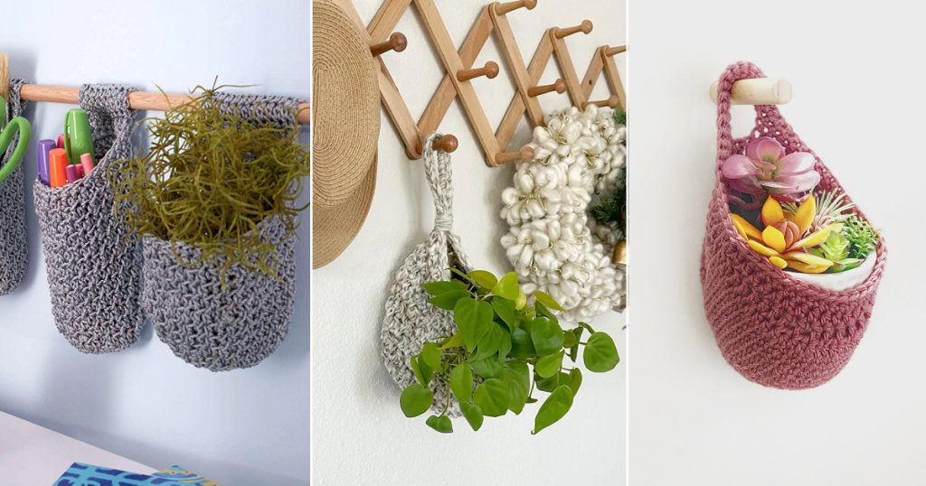 10 Teardrop Basket Plant Hanger Free Crochet Patterns - Crocht