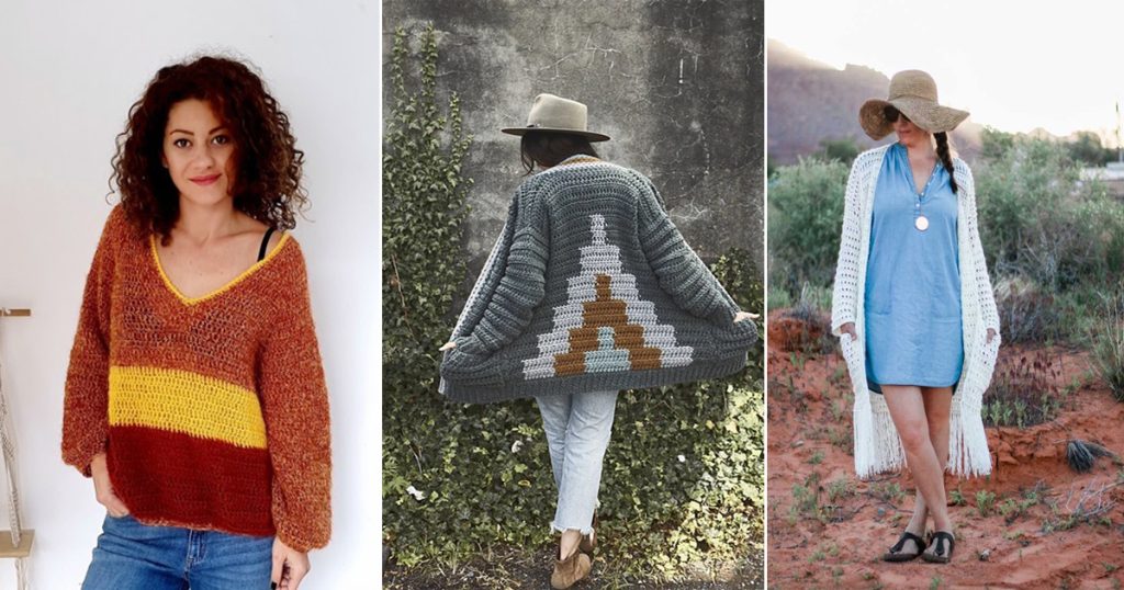 14 Oversized Sweater Free Crochet Patterns - Crocht