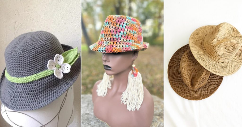 9 Crochet Fedora Hat Free Patterns - Crocht