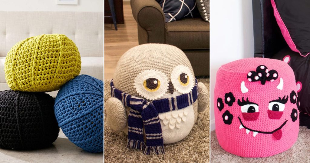 14 Crochet Ottoman Free Patterns - Crocht