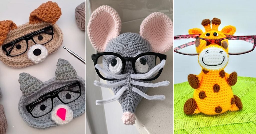 16 Crochet Animal Glass Holders Free Patterns - Crocht