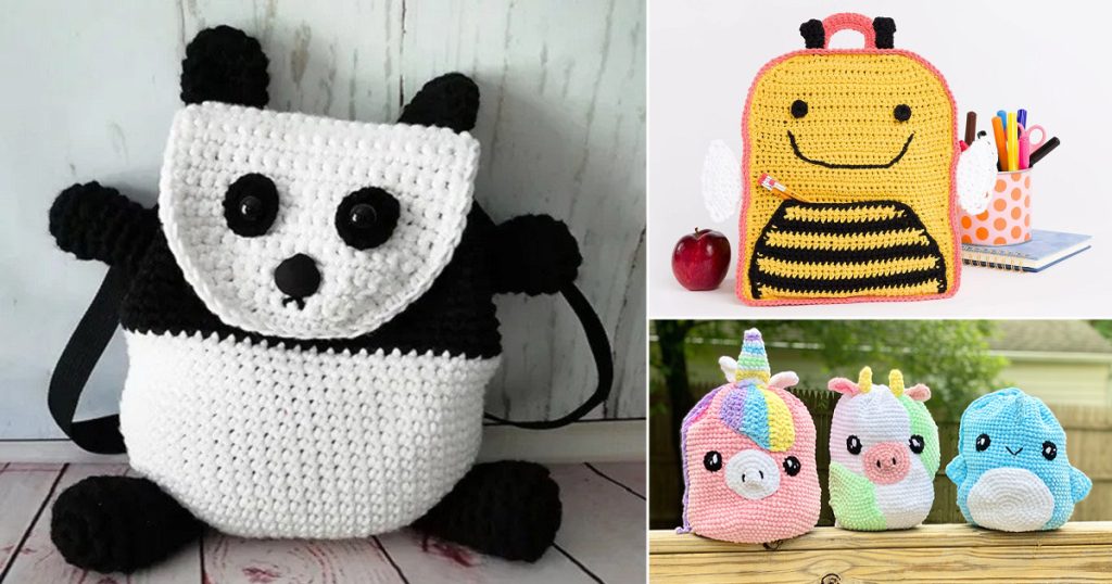 15 Crochet School Bag Free Patterns - Crocht