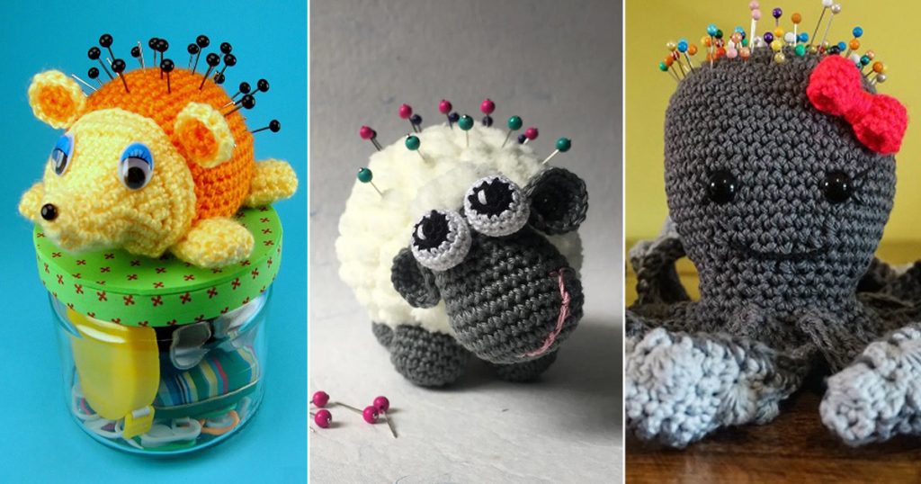 12 Animal Pin Cushion Free Crochet Patterns - Crocht