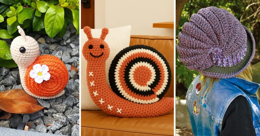 15 Unique Crochet Snail Free Patterns - Crocht