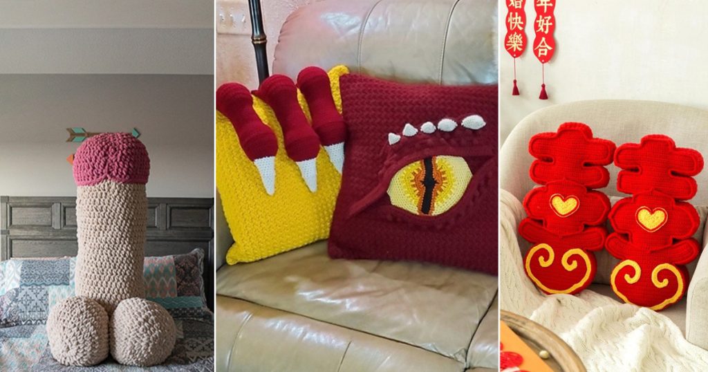 14 Creative Pillow Free Crochet Patterns - Crocht