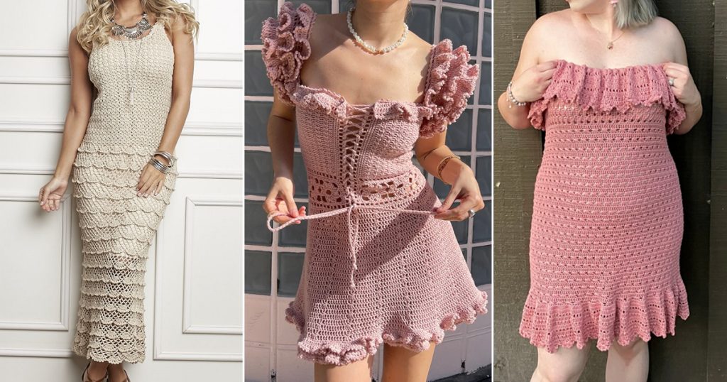 10 Crochet Ruffle Dress Free Patterns - Crocht