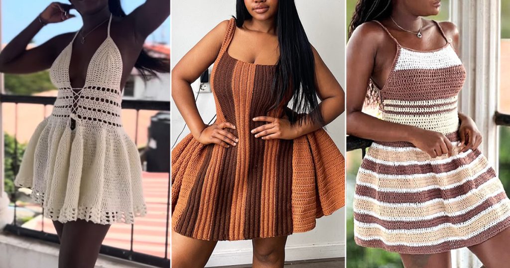 11 Crochet Flared Mini Dress Free Patterns - Crocht