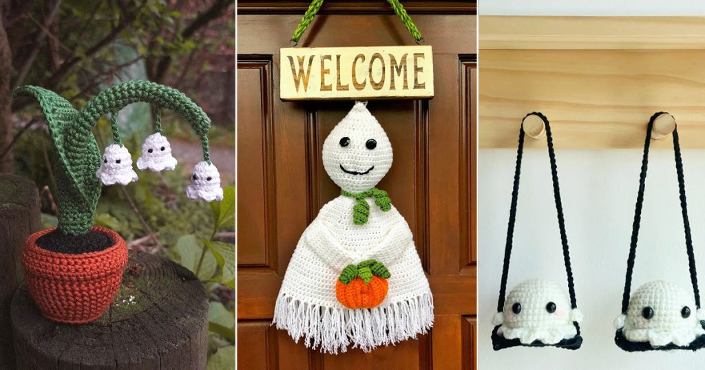 15 Crochet Halloween Ghost Decor Free Patterns - Crocht