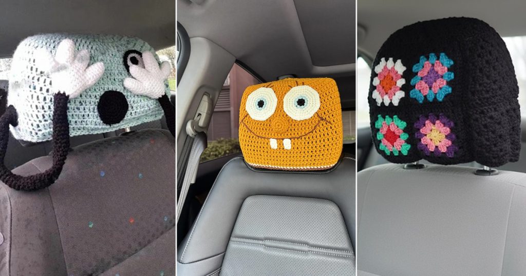 5 Crochet Car Headrest Covers Free Patterns - Crocht
