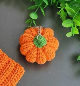 11 Crochet Pumpkin Keychain Free Patterns - Crocht