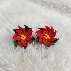 11 Crochet Christmas Earrings Free Patterns - Crocht