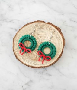 11 Crochet Christmas Earrings Free Patterns - Crocht