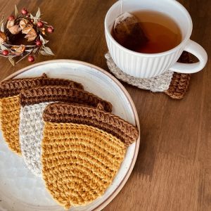 10 Crochet Thanksgiving Coasters Free Patterns - Crocht