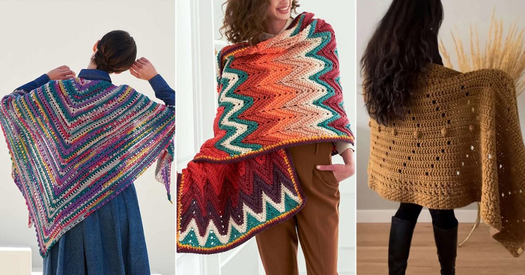 6 Crochet Oversized Shawl Free Patterns - Crocht