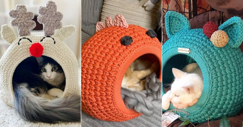 7 Crochet Cat Cave Free Patterns - Crocht