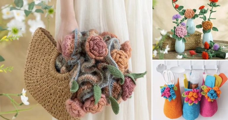 14 Crochet Desk Organizer Free Patterns - Crocht