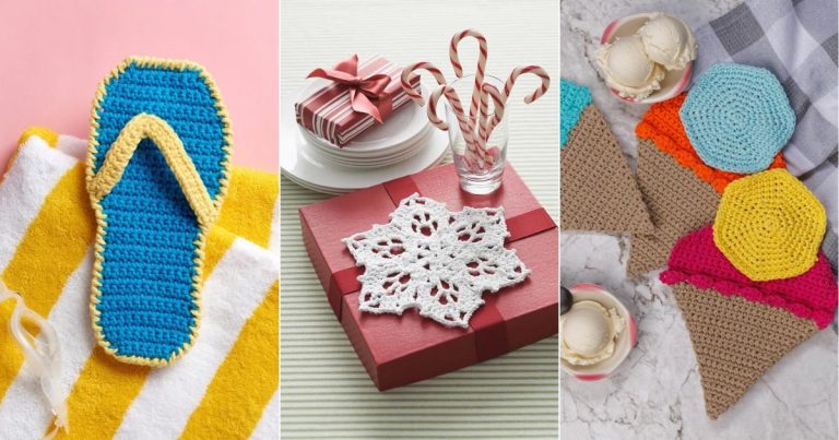 12 Crochet Fridge Magnets Free Patterns - Crocht